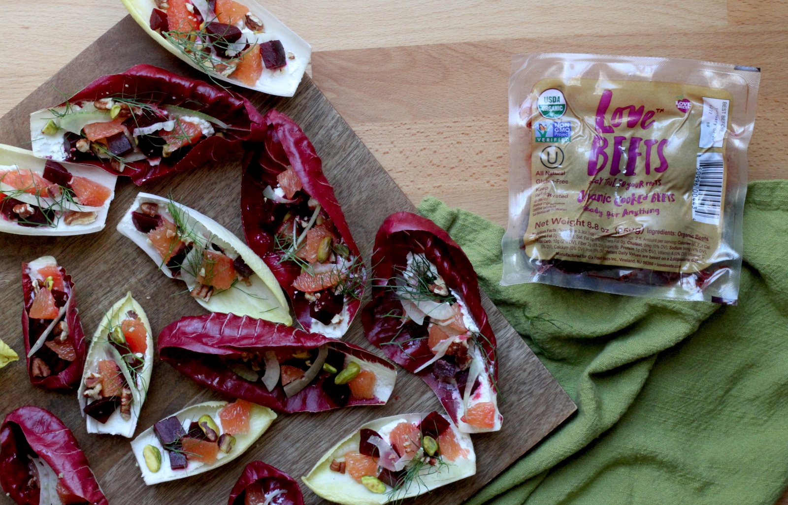 Beet & Orange Endive Boats - zenbelly