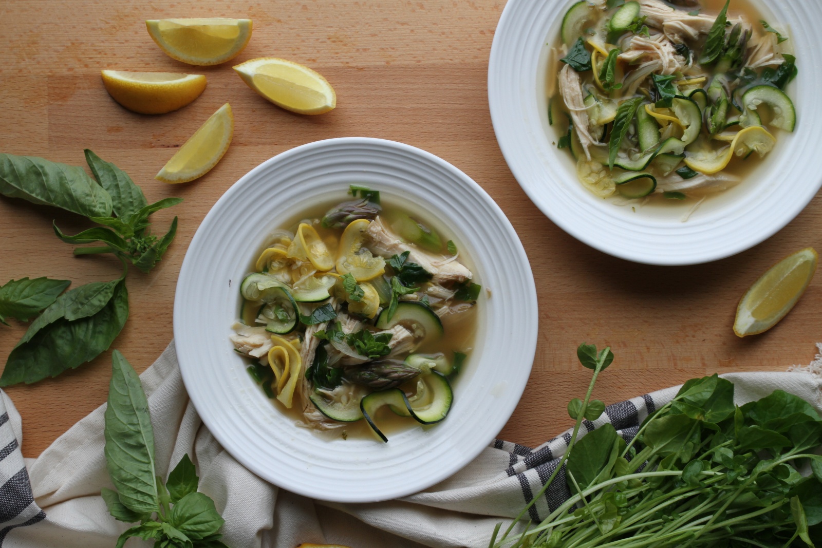 Spring Chicken Soup with Lemon & Asparagus - zenbelly