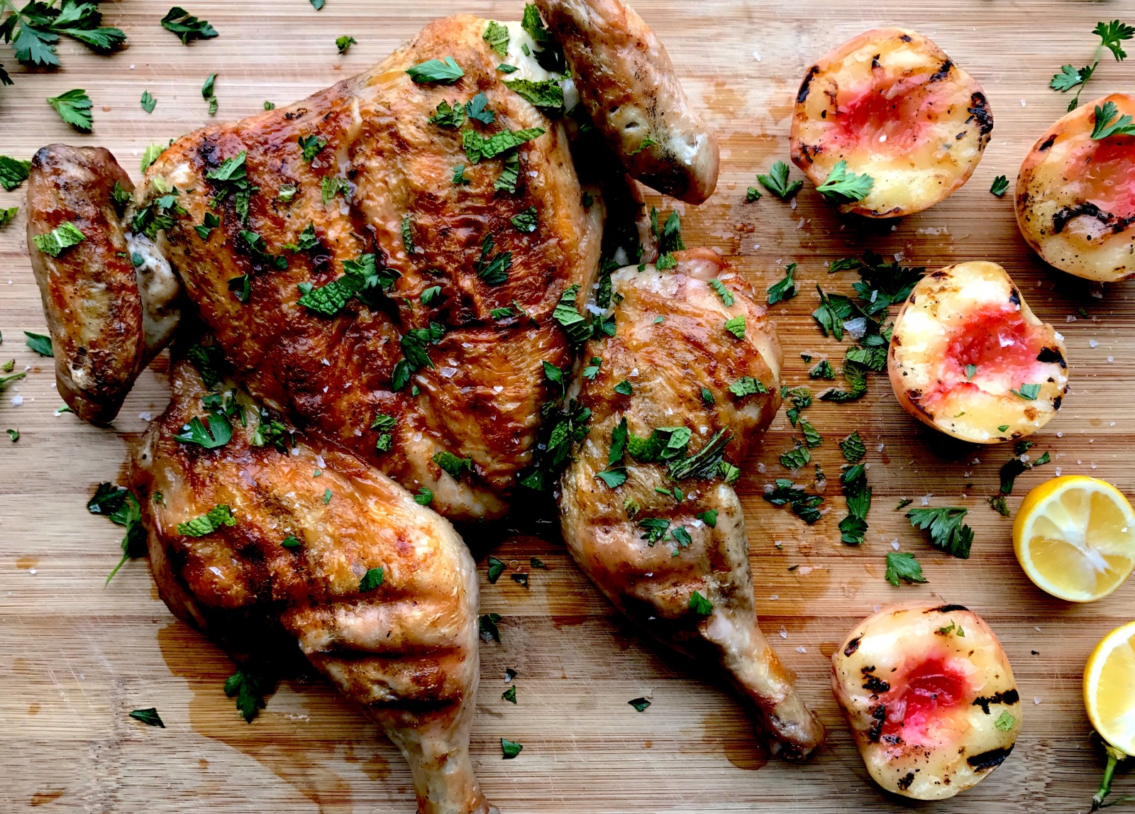 brick chicken = whole chicken cooked in 30