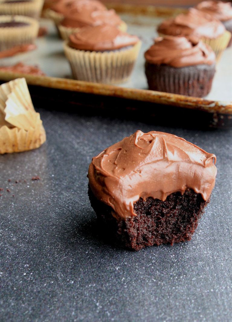 chocolate cupcakes - paleo + vegan + nut-free - no unicorn tears required.