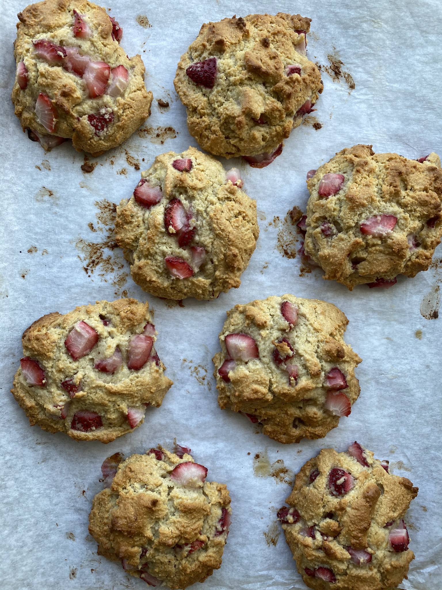 super simple strawberry drop biscuits